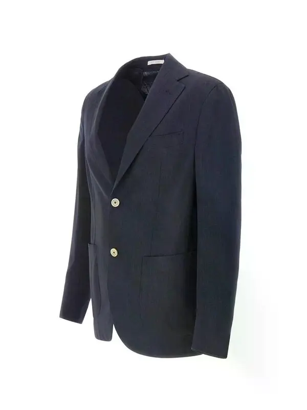 Eleventy Single-breasted Blazer With Two Patch Pockets