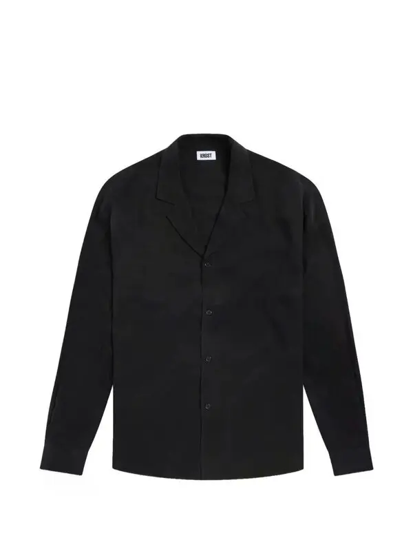 KROST Buttoned Revere Collar Coat - Black