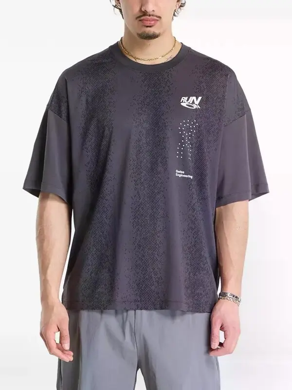 On Run " Patterned Crew-neck T-shirt