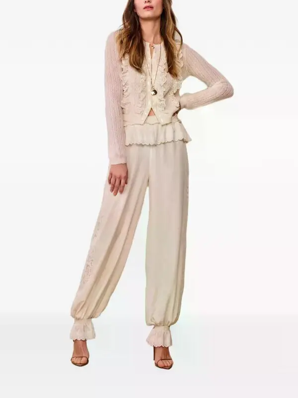 LoveShackFancy Lace Detail Trousers