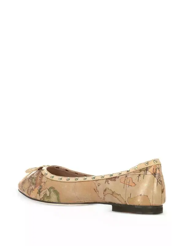 ALVIERO MARTINI 1° CLASSE Studded Ballet Flats With Bow Detailing