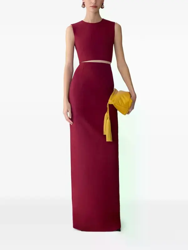 Carolina Herrera Sleeveless Cropped Top - Red