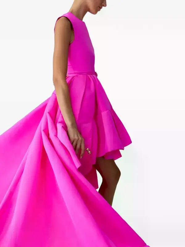 Carolina Herrera Ruffle-hem High-low Gown