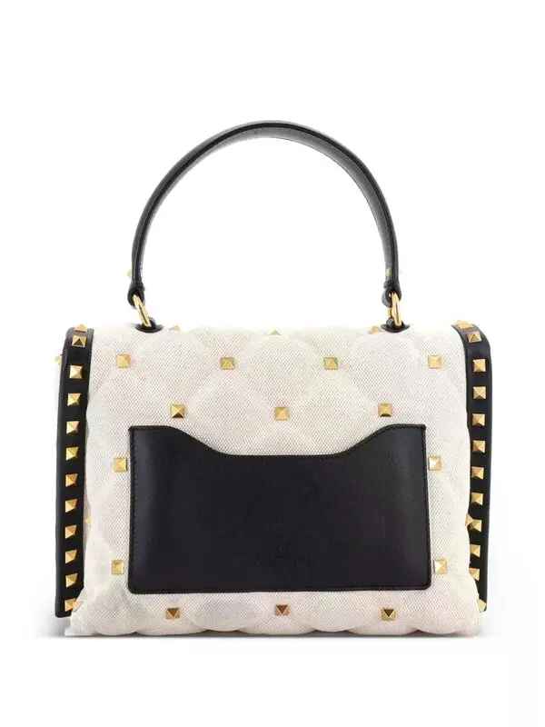 Valentino Garavani Candystud Top Handle Medium Shoulder Bag - Black