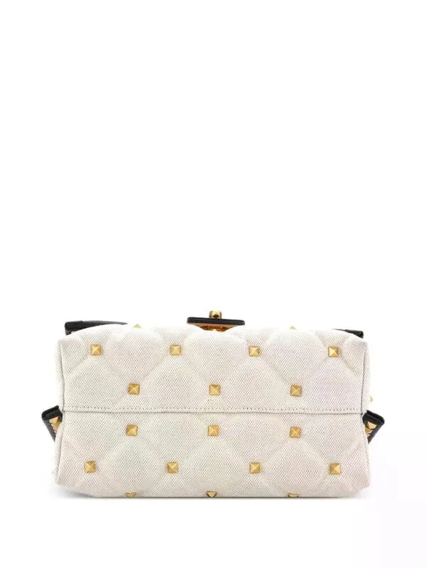 Valentino Garavani Candystud Top Handle Medium Shoulder Bag - Black
