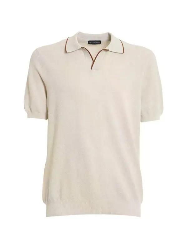 GRAN SASSO Collared Knit T-shirt