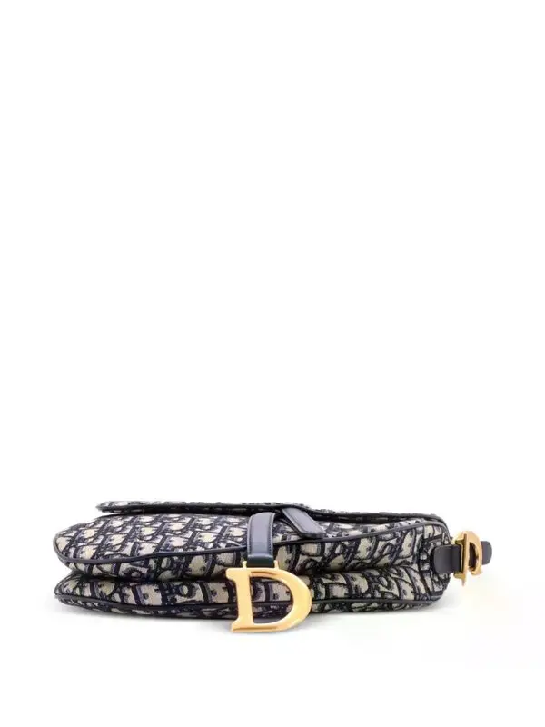 Dior Saddle Oblique Canvas Shoulder Bag - Blue