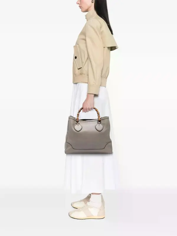 Gucci 2016-2026 Medium Leather Bamboo Diana Tote Bag