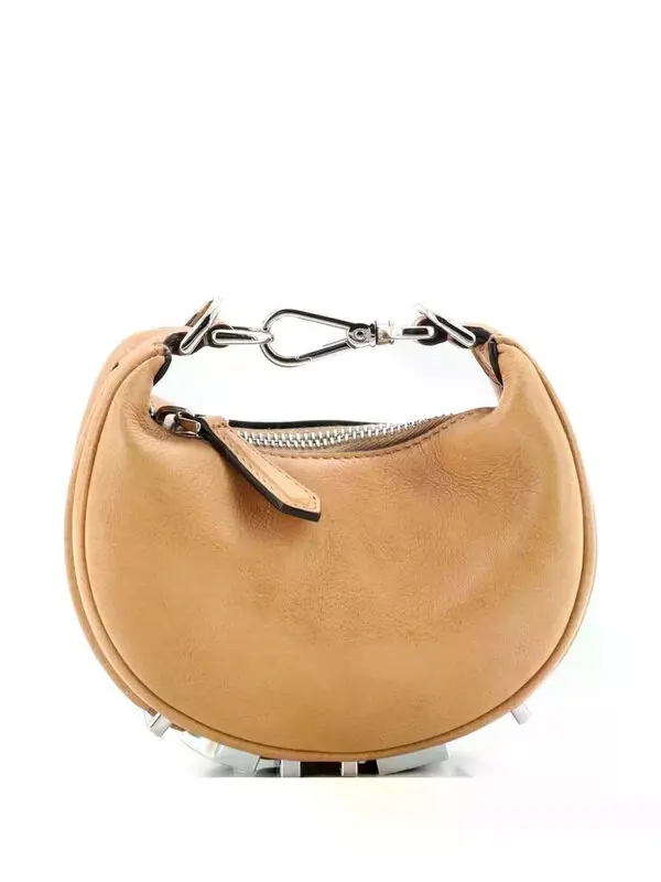 Fendi Graphy Leather Nano Hobo Bag - Neutrals