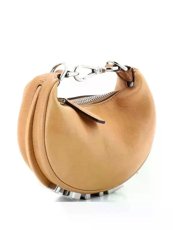 Fendi Graphy Leather Nano Hobo Bag - Neutrals