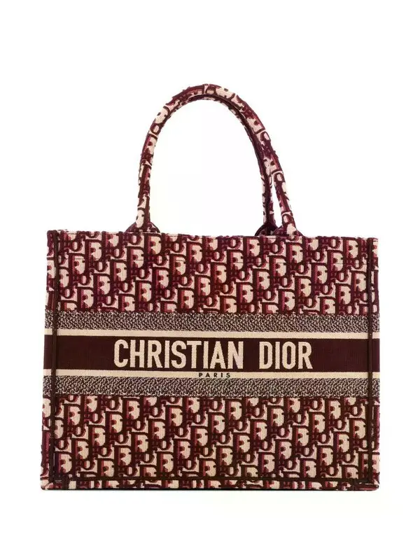 Dior Book Oblique Canvas Medium Tote Bag - Red
