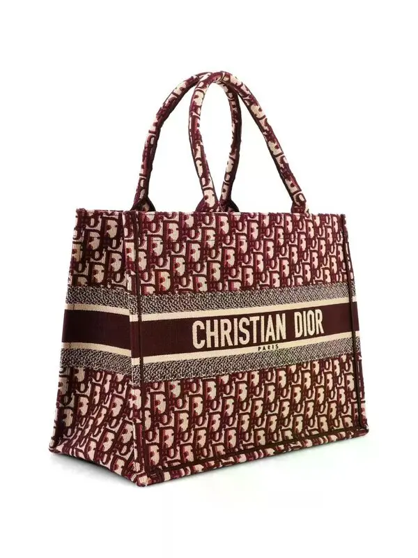 Dior Book Oblique Canvas Medium Tote Bag - Red