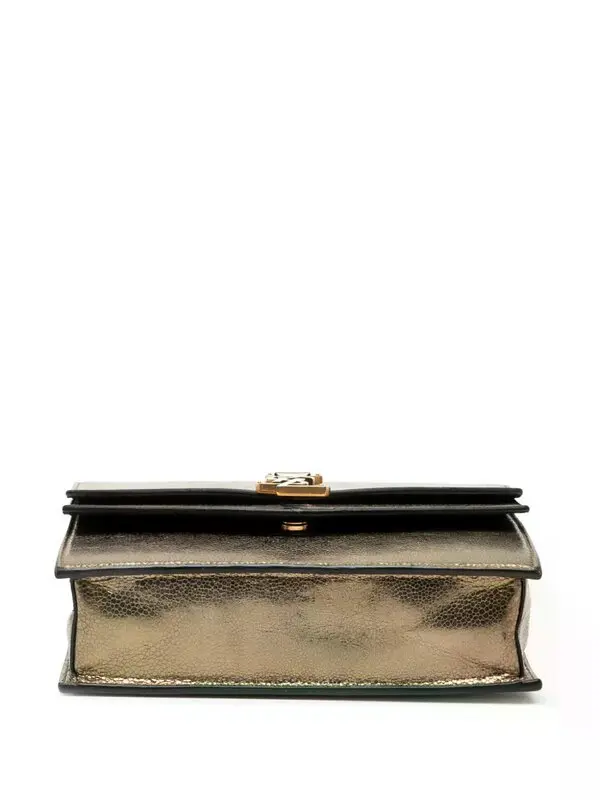 Saint Laurent 2018 Medium Metallic Leather Monogram Sulpice Crossbody Bag - Brown