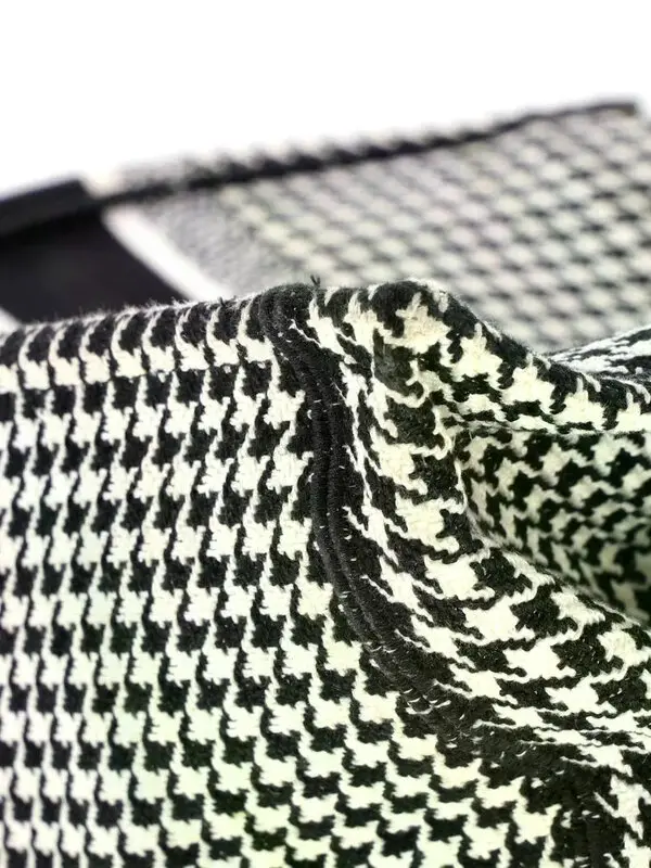 Dior Houndstooth Canvas Large Tote Bag