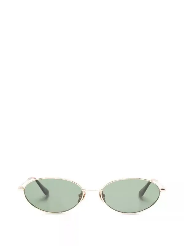 GIGI STUDIOS Amelis Oval-frame Sunglasses - Gold