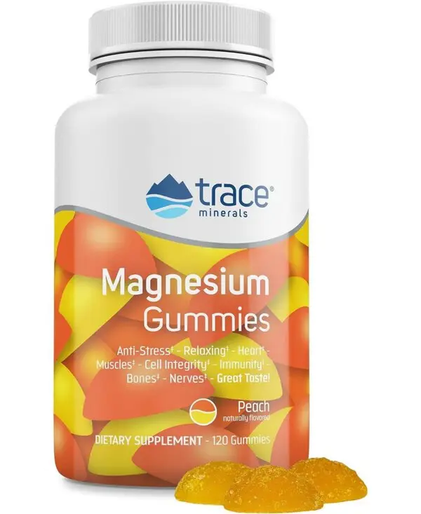 TRACE MINERALS Magnesium 84mg Chewable Magnesium Supplement For Bone & Heart Health Support Immune System Support - No Color