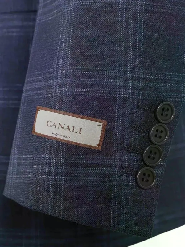 Canali Check Single-breasted Blazer