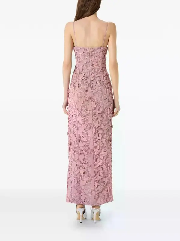Blumarine Butterfly-appliqué Maxi Dress - Pink