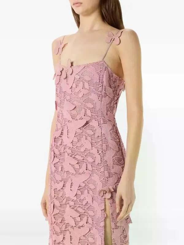 Blumarine Butterfly-appliqué Maxi Dress - Pink