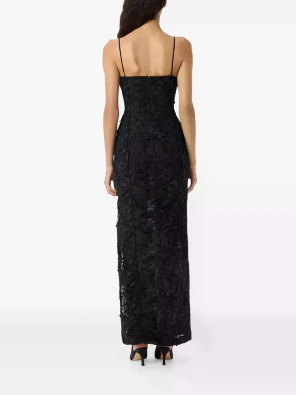 Blumarine Butterfly-appliqué Maxi Dress - Black