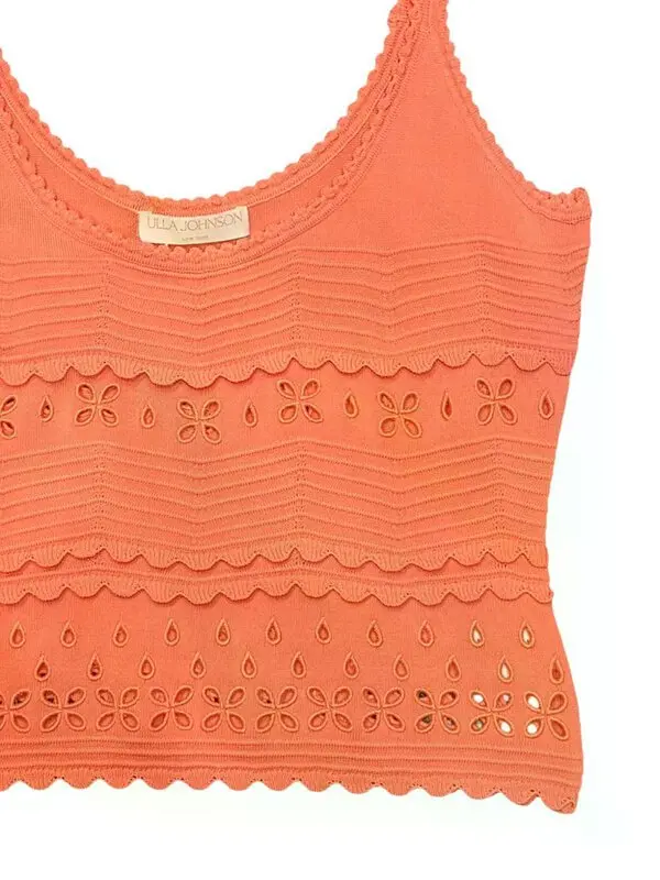 Ulla Johnson Esme Eyelet Knit Camisole - Orange