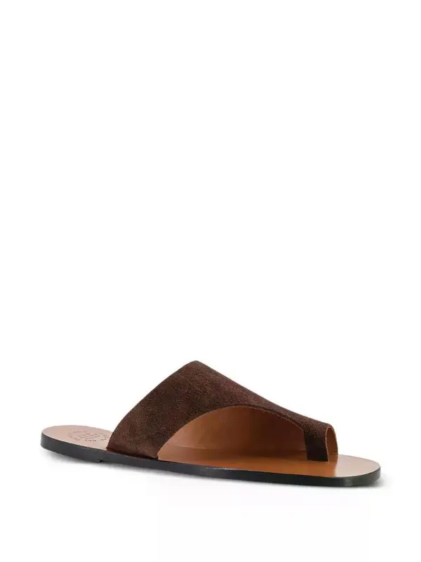 ATP ATELIER Rosa Toe-strap Sandals - Brown