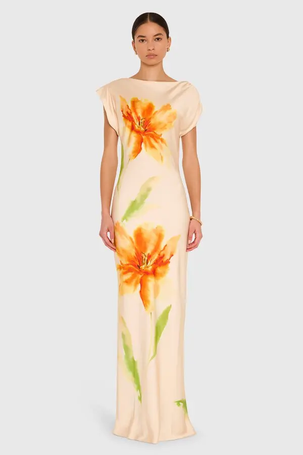 Amanda Uprichard Elroy Maxi Dress - Daylilly Print