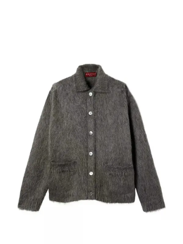 Gucci Mohair-blend Cardigan - Grey