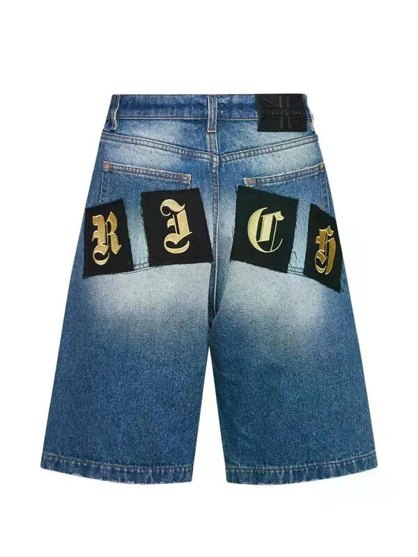 John Richmond Distressed Denim Shorts
