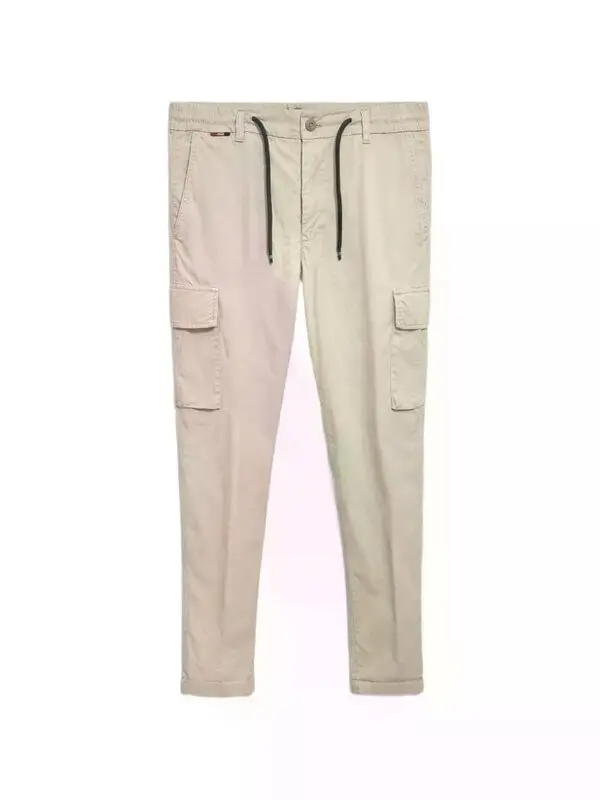 MASON'S Cargo-pocket Drawstring-fastening Trousers - Neutrals
