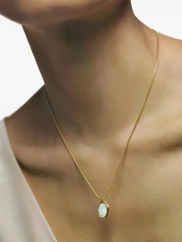 Monica Vinader Odyssey Moonstone Pendant Necklace - Gold