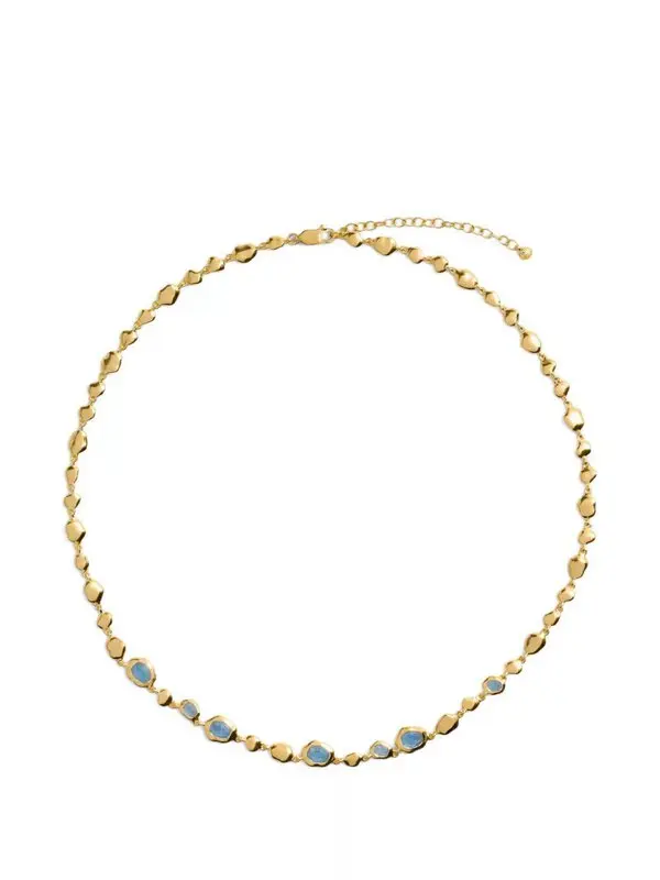 Monica Vinader Odyssey Aquamarine Necklace - Gold