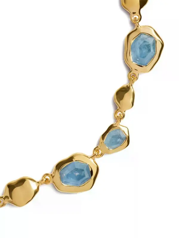 Monica Vinader Odyssey Aquamarine Necklace - Gold