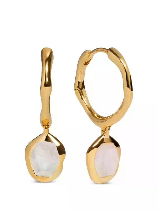Monica Vinader Odyssey Moonstone Earrings - Gold