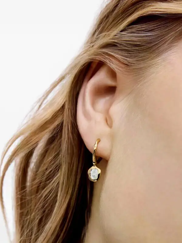 Monica Vinader Odyssey Moonstone Earrings - Gold