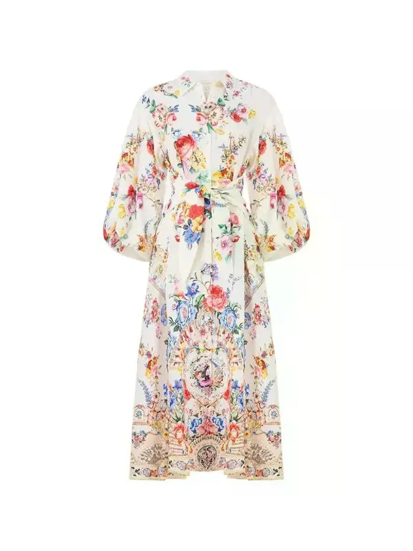 Camilla I Left My Heart In Granada Midi Dress - White