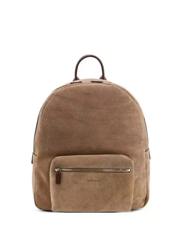 Kiton Ciro Paone Leather Backpack - Neutrals