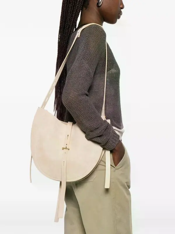 MINOBOSSI Liz Suede Shoulder Bag - Neutrals