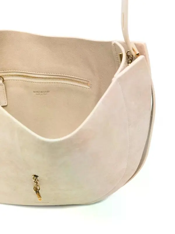 MINOBOSSI Liz Suede Shoulder Bag - Neutrals