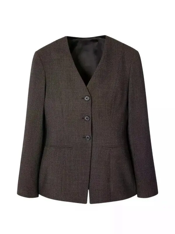 Paul Smith Buttoned Wool Blazer - Brown