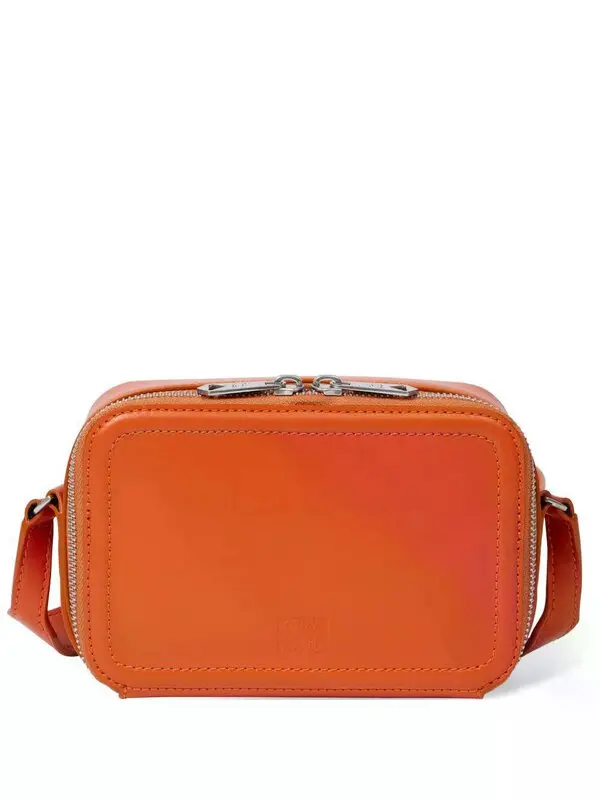 Paul Smith Zipped Leather Shoulder Bag - Orange