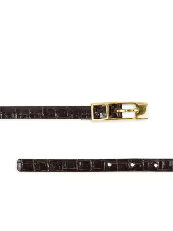 Paul Smith Crocodile-effect Buckle Belt - Brown