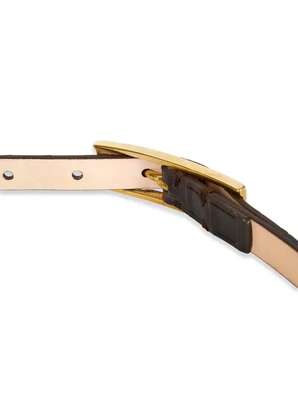Paul Smith Crocodile-effect Buckle Belt - Brown