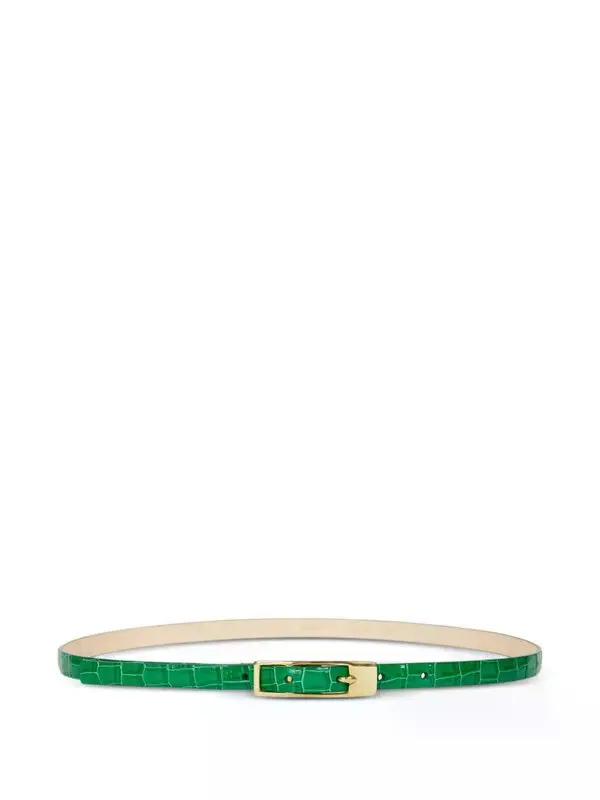 Paul Smith Crocodile-effect Belt With Buckle - Green