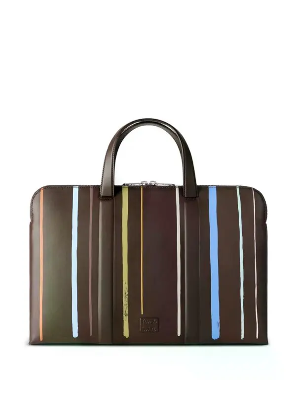 Paul Smith Stripes Top-handle Briefcase