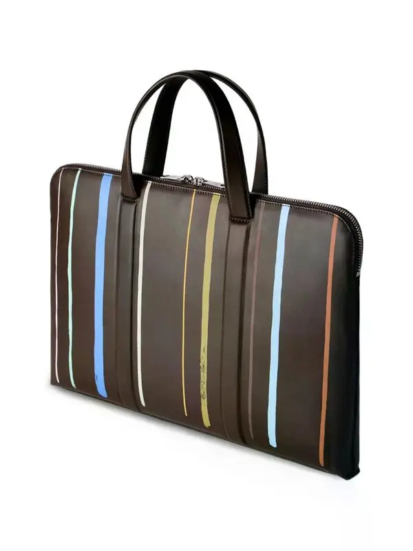 Paul Smith Stripes Top-handle Briefcase