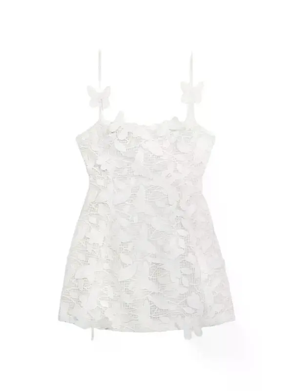 Blumarine Butterfly Appliqué Mini Dress - White