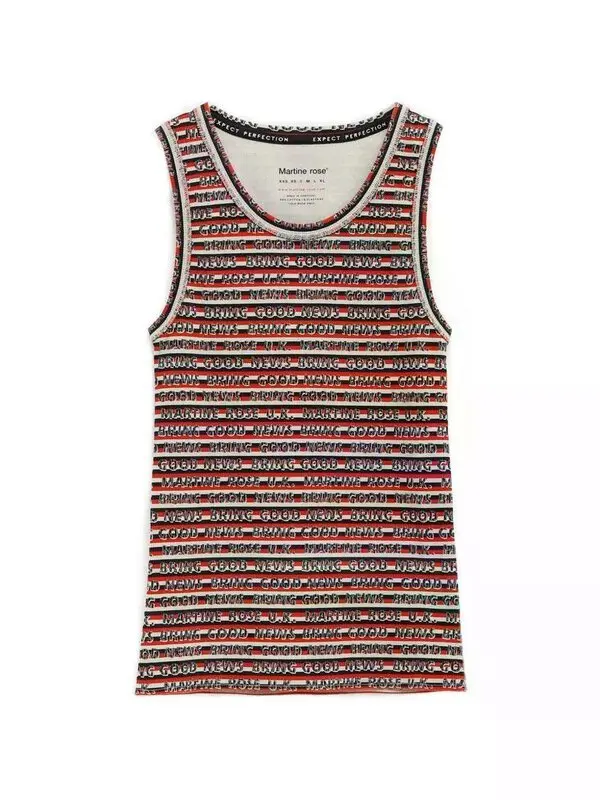 Martine Rose Striped Pattern Vest - Black