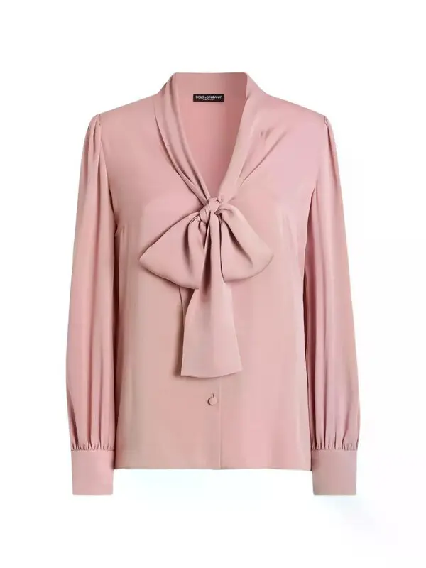 Dolce & Gabbana Stretch Charmeuse Shirt - Pink