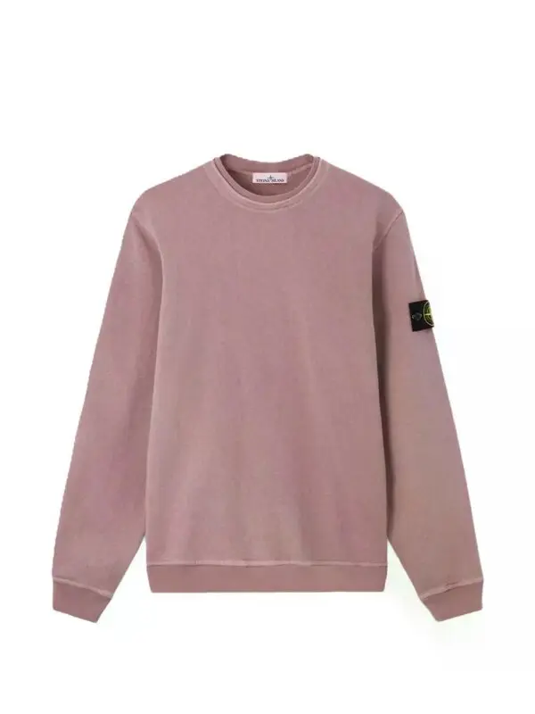 Stone Island Logo Patch Sweatshirt - Purple